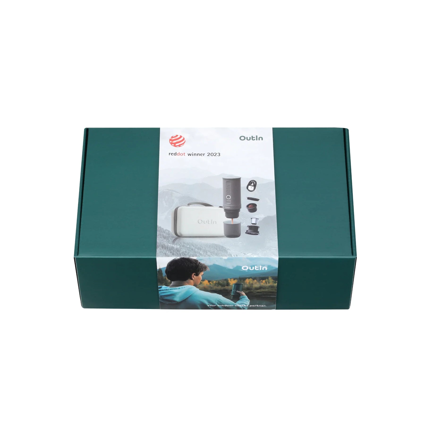 Outin Space Grey Espresso Gift Box | Portable Espresso Machine Set