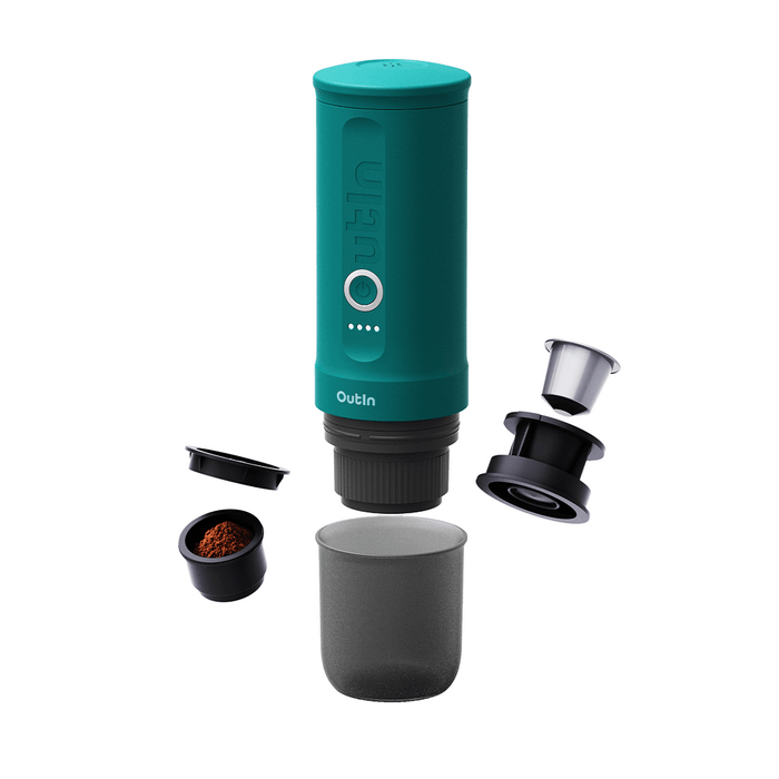 Outin Nano | Portable Espresso Maker | Self-Heating Travel Coffee Machine